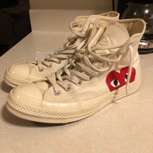 Comme des Garcons | Shoes | Converse X Cdg High Top White Size 9 M ...